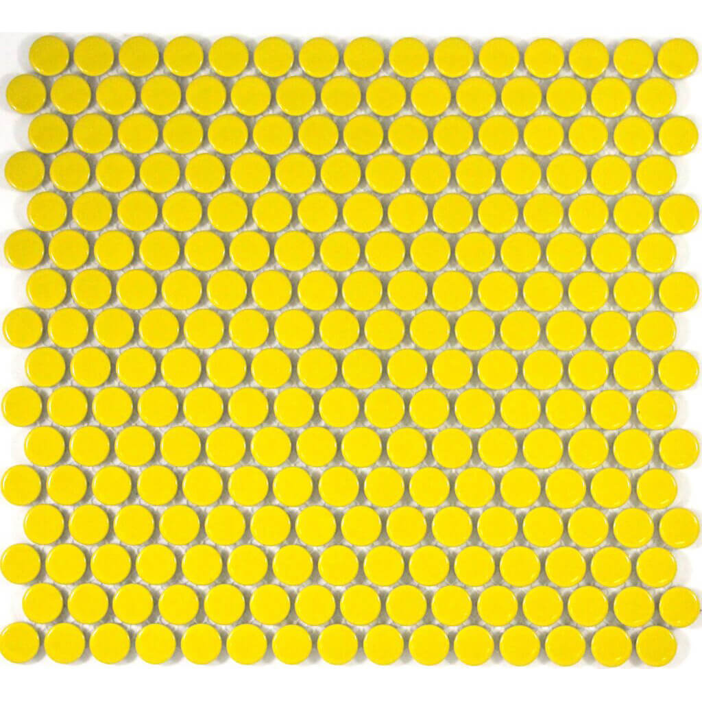 PENNY ROUND YELLOW GLOSS - ICONIC TILES